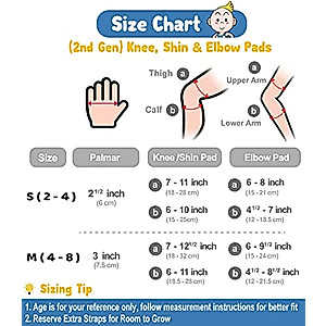 Knee Pads for Kids Knee Pads and Elbow Pads Set Toddler Knee Pads - Knee and Elbow Pads for Children Boy Girl 2-4 5-8 Age 2 3 4 5 - Kids Protective Gear Set for Roller-Skating, Scooter, Skateboard