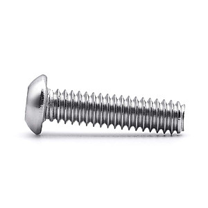 M6-1.0 x 8mm Button Head Socket Cap Bolts Screws, 304 Stainless Steel 18-8, Fully Machine Thread, Bright Finish, 25 PCS