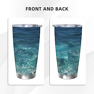 WXZYFP Car cup (single silver rim), can use a straw or drink directly, easy to use.The Deep Ocean