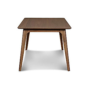 New Classic FURNITURE Mid-Century Modern Oscar Dining Table, 60-Inch, Walnut