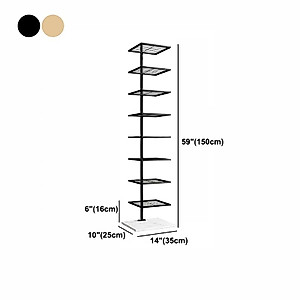 KWOKING Modern Open Back Bookshelf Vertical Shelf Bookcase Nordic Invisible Bookshelf Shelf Floor Wall Bedroom Suspension Simple Bookcase Small Apartment Bookshelf Gold 13.8" L x 9.8" W x 59" H