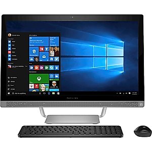 HP Pavilion 23.8" Touch-Screen All-in-One Desktop Computer, 7th Gen Intel Quad-Core i5-7400T Processor 2.4GHz, 12GB Memory, 2TB HDD, DVD, USB 3.0, Windows 10 (Silver) (Seller Upgraded)
