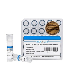 CryoKing Ultra Pure Water, 25 x 1.8 ml Molecular Biology Grade, DNase, RNAse, Protease, Endotoxins (Pyrogen) Free, PCR/RT-PCR Certified, Nuclease-Free Water, 25 x 1.8 ml/Pack, Made in USA