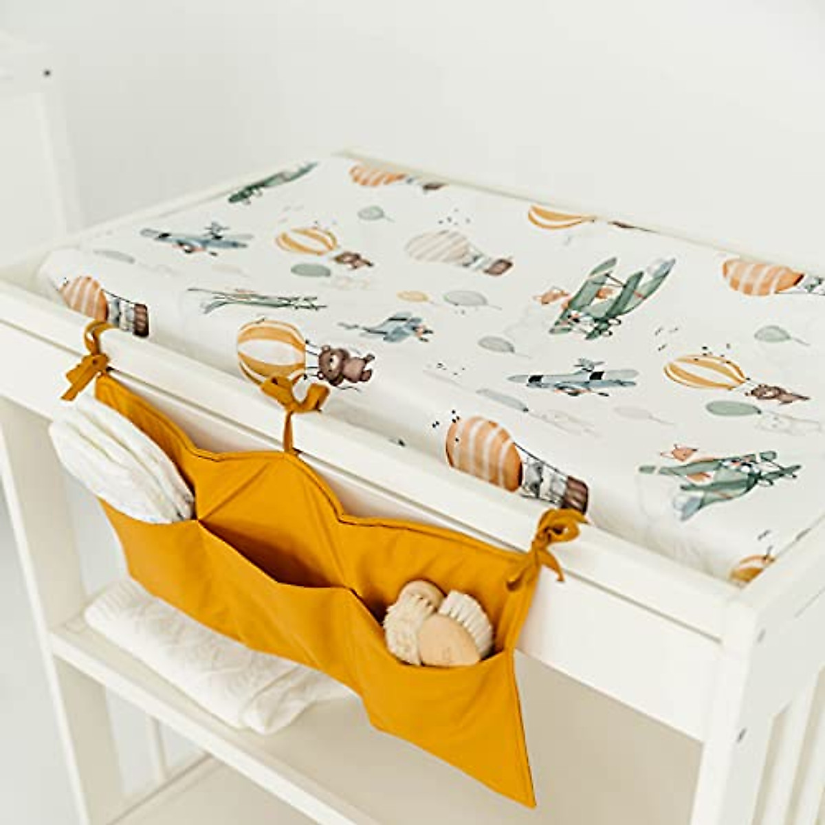 Natemia Baby Nursery Crib Organizer- Hanging Diaper Organizer for Crib - Made in Portugal