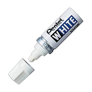 Pentel® Felt Tip White Marker, Broad Point