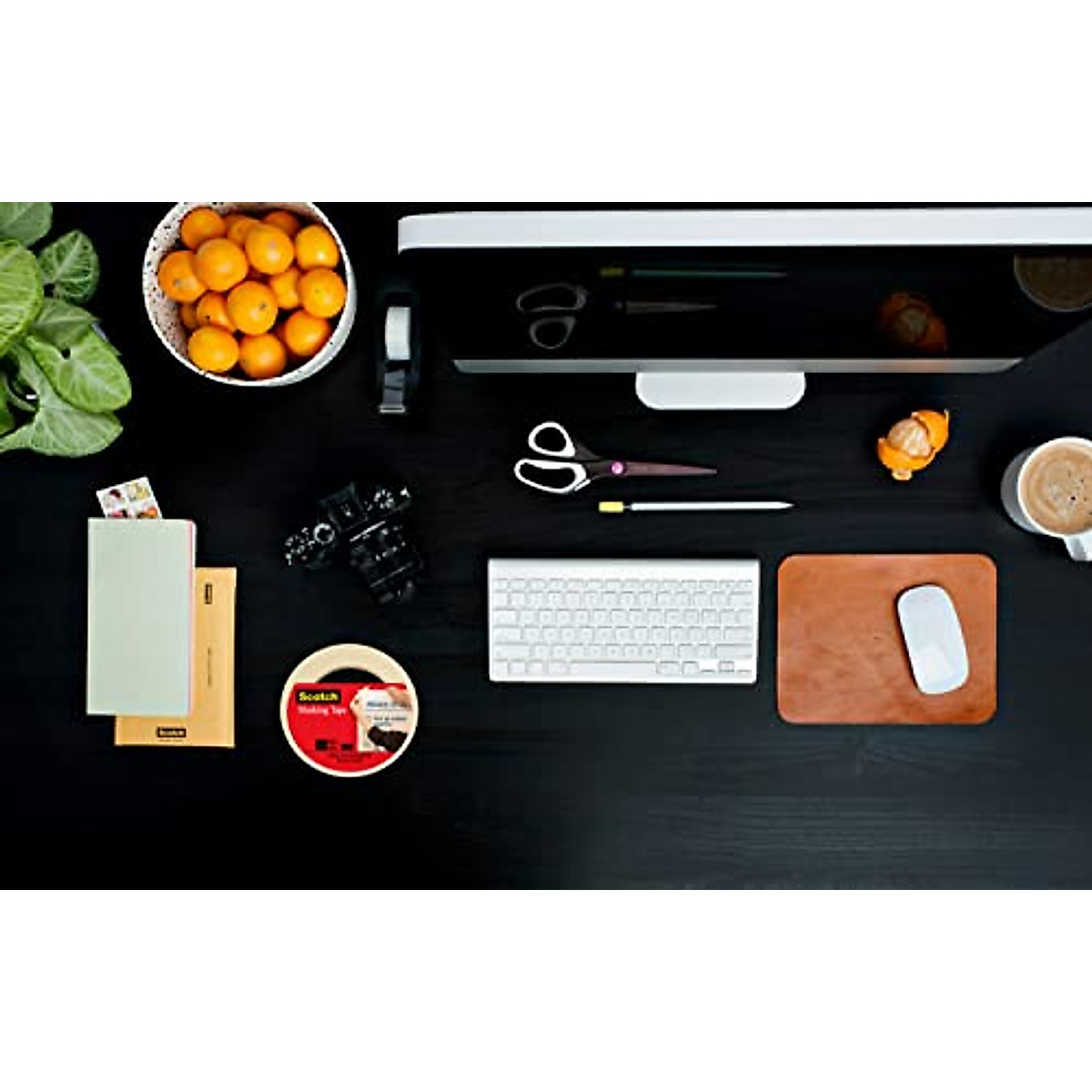 Scotch 3437-6 Masking Tape, 0.94" Width, Tan, 6 Count