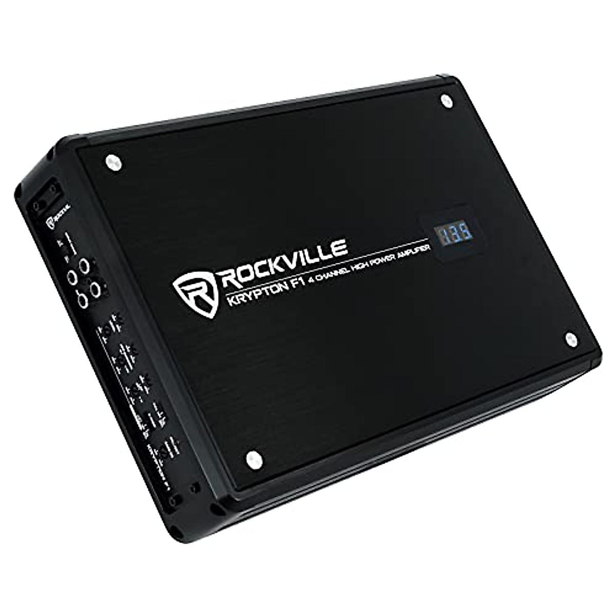 Rockville Krypton F1 1600w Peak / 400w RMS 4 Channel Car Audio Amplifier Bundle RWK42 4 Gauge Installation Wire Kit (2) RCA's