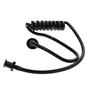 AUTOKYA Pair Black Accoustic Ear Tube Black Medium Earmold for Police Radio Earpiece
