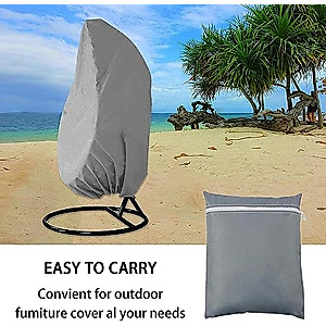 Outdoor Hanging Chair Cover Waterproof 210D Oxford Fabric, Patio Egg Swing Chair Cover, Garden Furniture Covers Pod Chair Cover