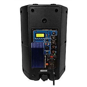 Rockville RPG8BT V2 8" Powered 400W DJ PA Speaker Bluetooth/Wireless/Remote/EQ, Black