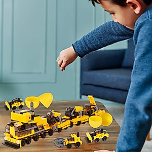 ATDAWN 12 Pcs Prefilled Easter Eggs with Construction Vehicles Building Blocks for Easter Basket Stuffers, Easter Egg Hunt, Easter Party Favors