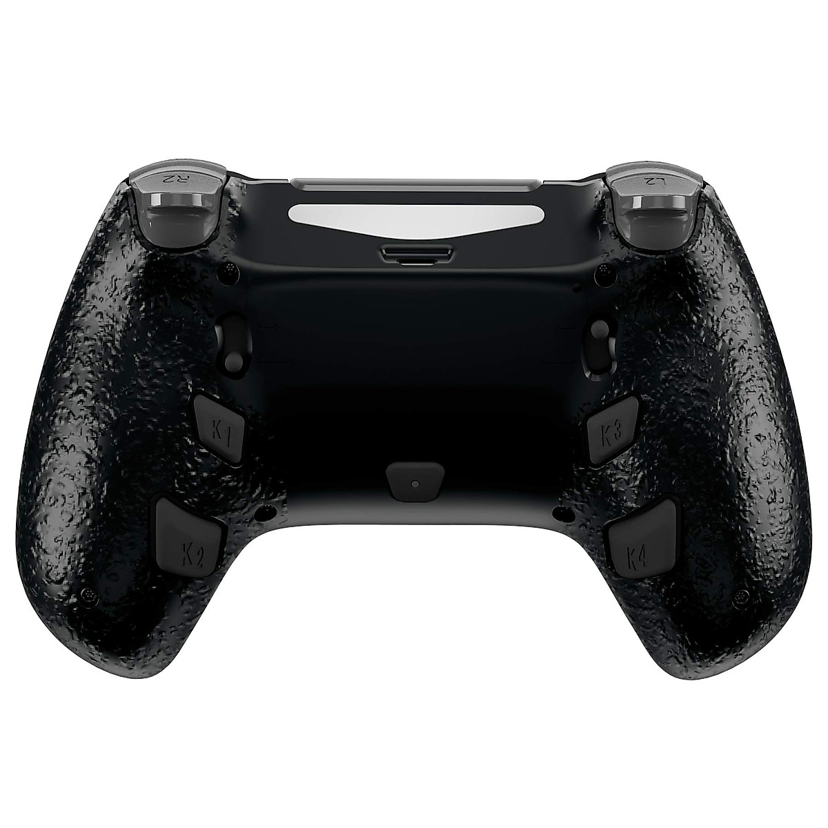 eXtremeRate White Decade Tournament Controller (DTC) Upgrade Kit for PS4 Controller JDM-040/050/055, Upgrade Board & Ergonomic Shell & Back Buttons & Trigger Stops - Controller NOT Included