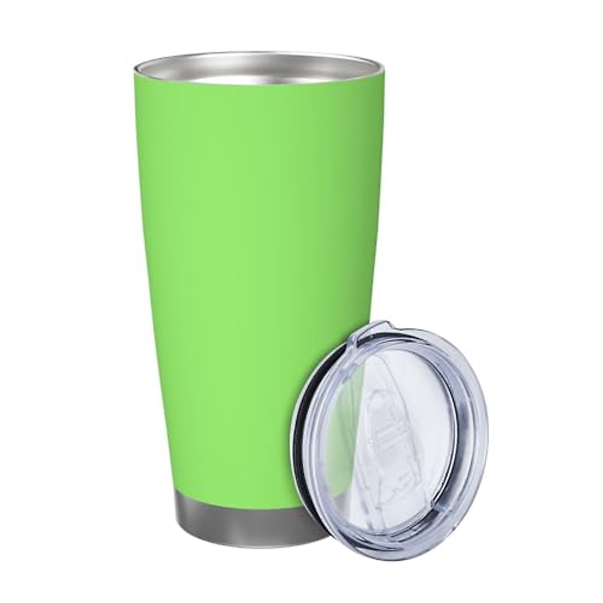 WXZYFP Car cup (single silver rim), can use a straw or drink directly, easy to use.Solid color light green