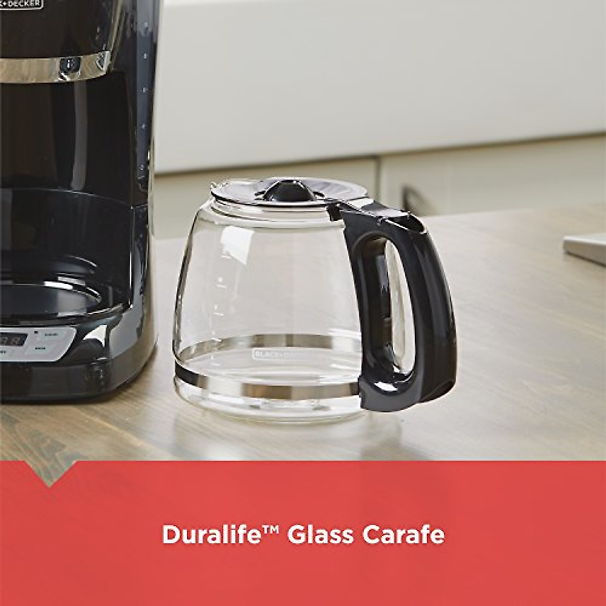 BLACK+DECKER QuickTouch™ Digital Programmable 12-Cup* Coffee Maker, Black, CM1060B-T