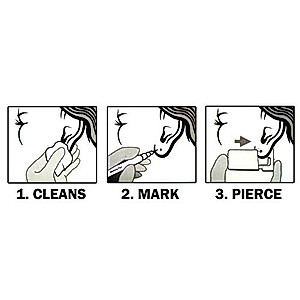 Ear Piercing Earrings Red Lady Bug 5mm Studs Stainless Steel Studex System 75 Hypoallergenic by Studex