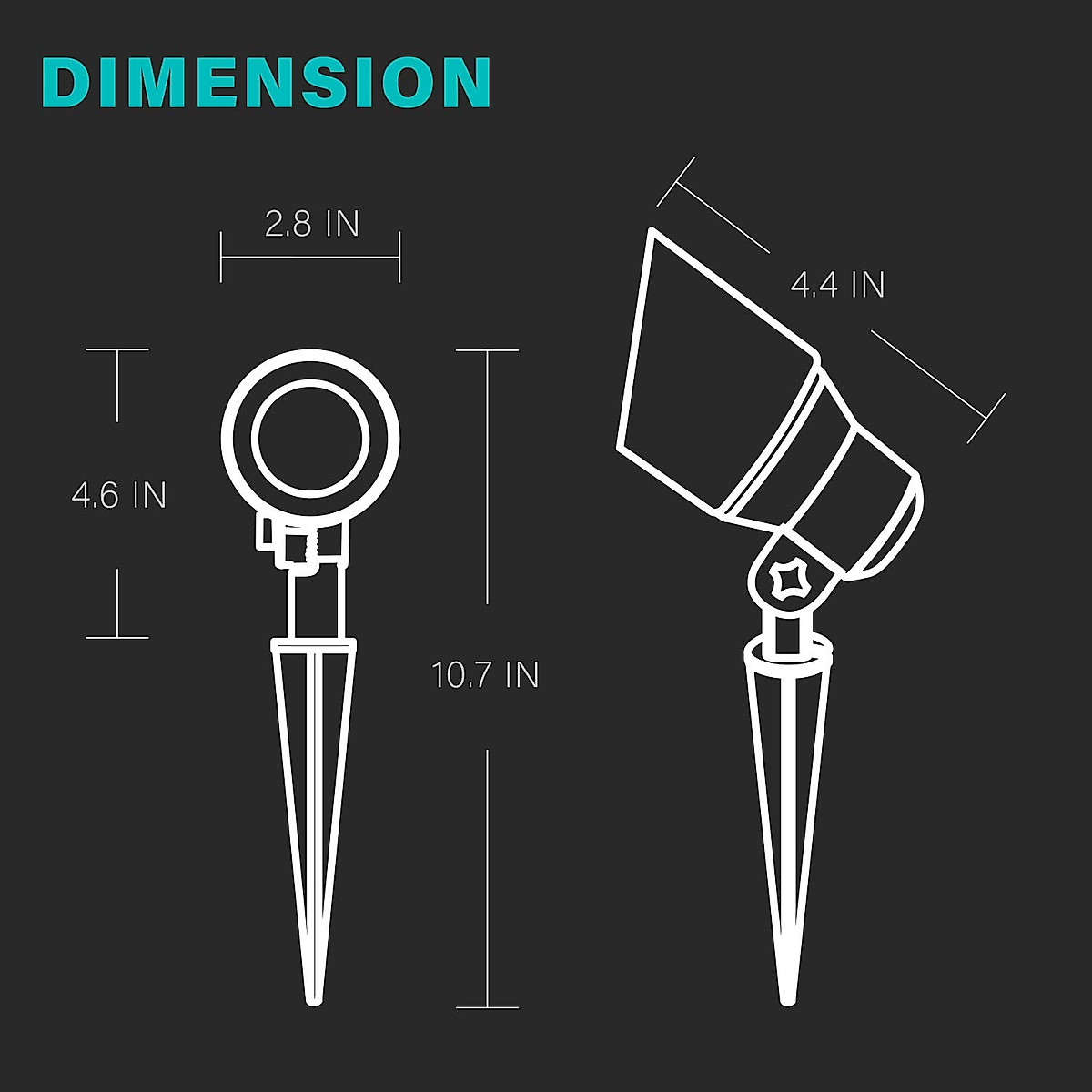 Malibu Low Voltage Floodlight LED Outdoor Landscape Lighting 12V Landscape Spotlight 6W Garden Light for Patio Yard 8Pack