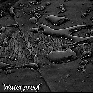 60 Inch Kamado Ceramic BBQ Grill Cover Heavy Duty Waterproof Large Big Green Egg Table Cover, Black