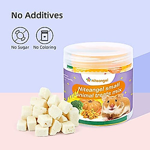 Niteangel Hamster Snack & Treats Toy - Small Animal Natural Treat Mix for Dwarf Syrian Robo Hamsters Gerbils Mice Lemmings Degus or Other Small-Sized Pets (Walnut-Shell Boat)