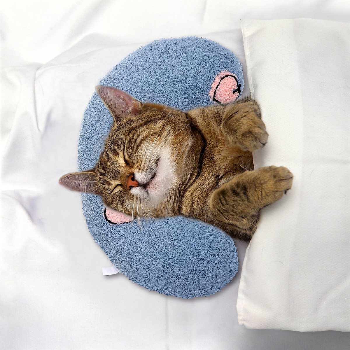 Balacoo 3 Pcs Pillow for Cats, Fluffy Cat Neck Pillow, Comfy Dog Pillows, Adjustable Cozy Cat Calming Soft Pillows Cute Dog Pillows for Indoor Cats Sleeping Improve