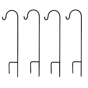 LumaBase Metal Shepherd's Hooks, 18" - Set of 4