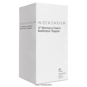WEEKENDER 2 Inch Memory Foam Mattress Topper - Queen