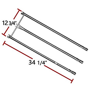 Hongso 34 1/4" Long Stainless Steel Burner Tube Set Replacement for Weber Genesis 300 Series E-310 E-320 EP-310 EP-320 S-310 S-320 Gas Grills (with Side Control Panel Only), 67722 SBG722