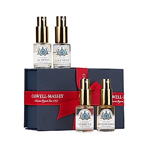 Caswell-Massey Eau De Toilette Sampler Gift Set - Travel Size Fragrances in Almond, Sandalwood, Lavender And Verbena Scents: Centuries, 15 ml Each (Set of 4)