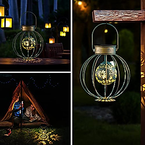 Hanging Solar Lanterns Table Lamp Flower Pattern¡­