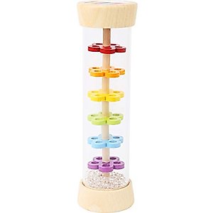 Wooden Rainbow Rainmaker Toy by Small Foot – Rhythm Instrument and Rattle for Babies Helps Hand-Eye Coordination and Developing Sensory Skills – Classic Educational Game for Toddlers – Age 6+ Months