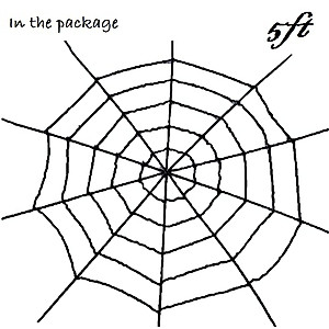 4 feet Black Spiderweb Spider Webs Halloween Decorations Large 5ft end-to-end Halloween Black Spider Web Plush Spiderweb Decor Spiders Halloween Decorations