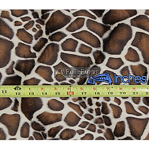 Velboa Faux Fur Fabric Giraffe Safari Brown / 60" Wide/Sold by The Yard