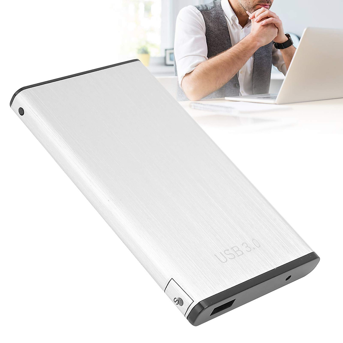 Dilwe YD0018 USB 3.0 HDD Portable Laptop Mobile Hard Drive, 2.5 Inch Silver Color Universal External Hard Drive for PC, 80G 2TB Mechanoco Hard Drive for Windows 7 8 10 Linux OS X 80G