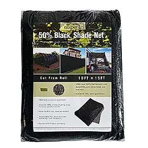 Garden Expert 10ft x 5ft 50% Black Sun Shade Net Plant Mesh Shade Cloth Sunblock UV Resistant Netting for Greenhouse&Garden
