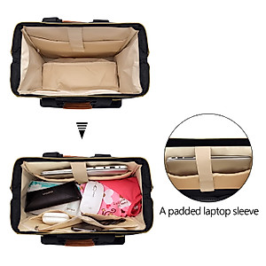 Teamoy Breast Pump Bag Compatible with Spectra S1,S2, Medela and Cooler Bag, Convertible Breast Pump Tote and Backpack with Laptop Sleeve for Working Moms, Black