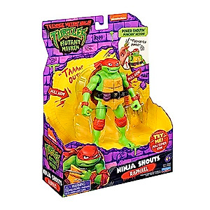 Teenage Mutant Ninja Turtles: Mutant Mayhem 5.5” Raphael Deluxe Ninja Shouts Figure by Playmates Toys