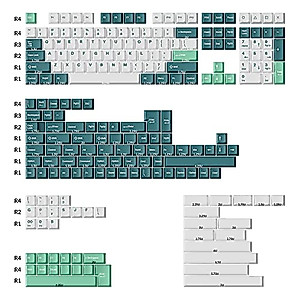 Keychron Double Shot Cherry PBT Keycap Full Keycap Set (219 Keys) - White Mint