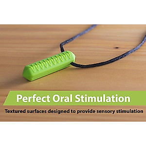 Tilcare Chew Chew Crayon Sensory Necklace Set – Best for Autism, Biting and Teething Kids – Perfectly Textured Silicone Chewy Toy - Chewing Pendant for Boys & Girls - Chew Necklaces