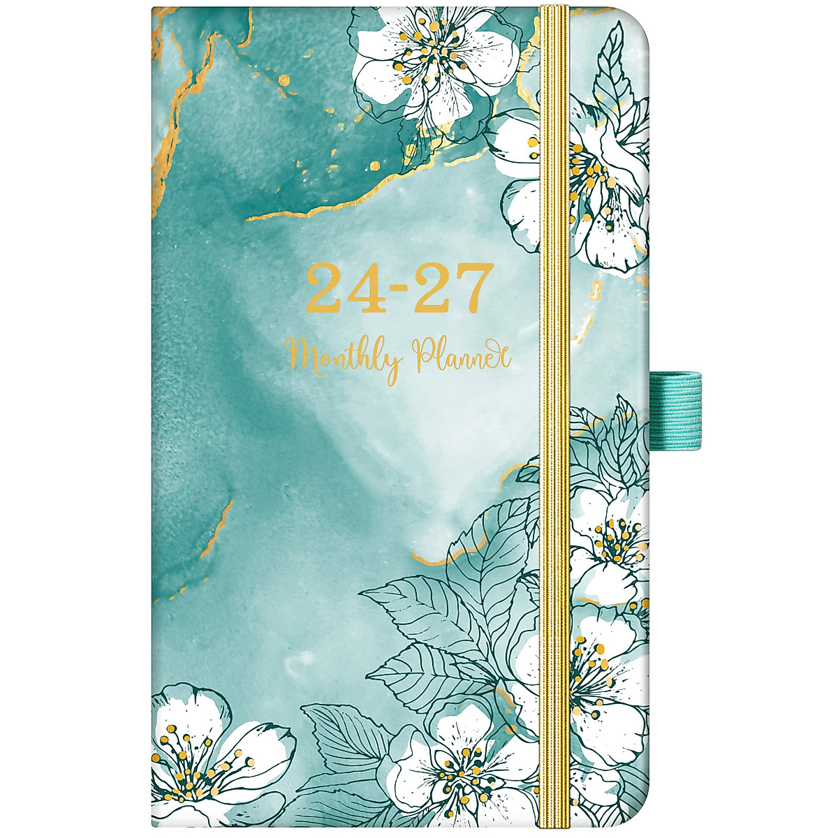 2024-2027 Pocket Planner - Pocket Planner (36-Month) with 60 Notes Pages, July. 2024 - June. 2026, 6.6" x 3.9", 3 Year Monthly Planner with Contacts, Pen Holder, Back Pocket with Thick Paper - Green