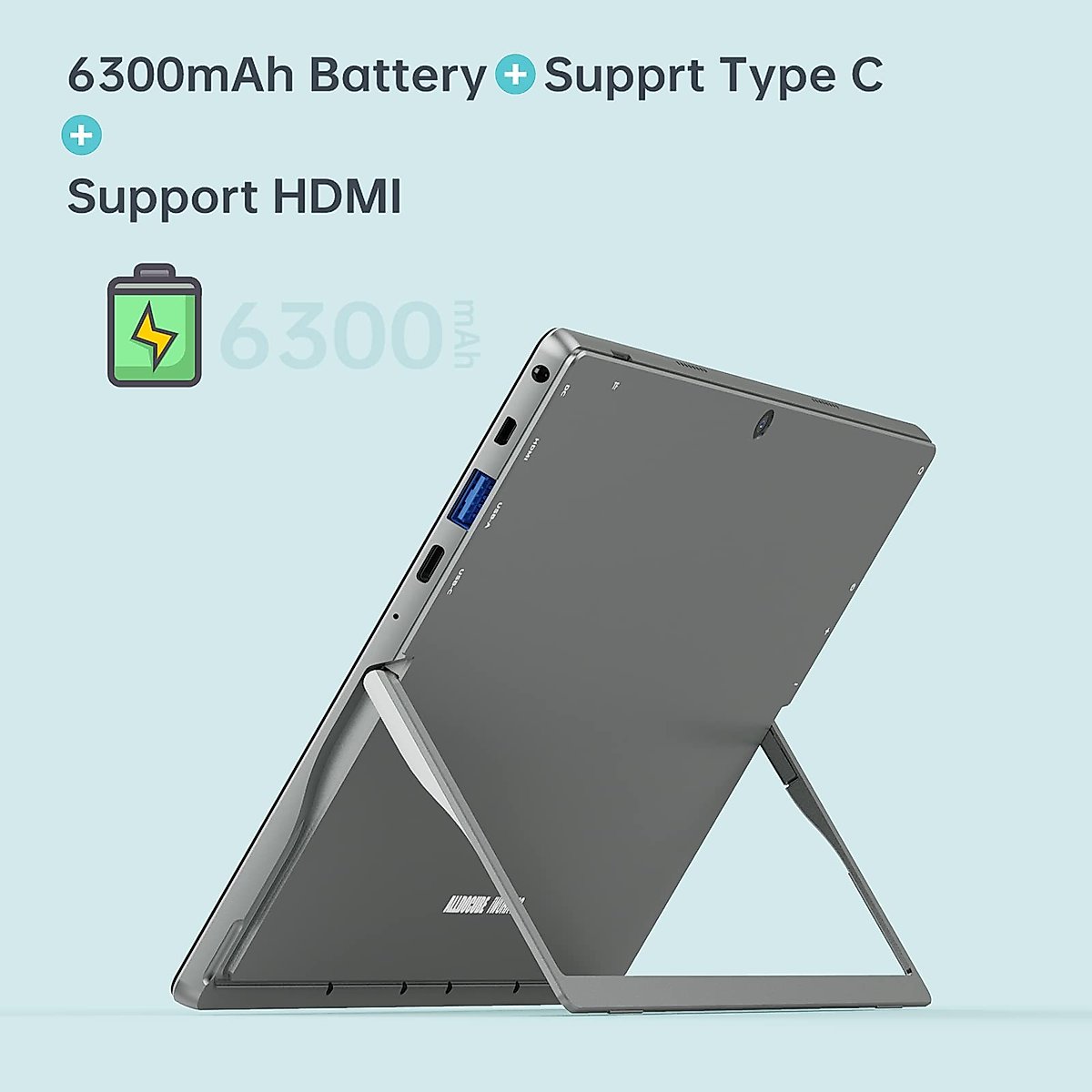 ALLDOCUBE iWORK20 2-in-1 Laptop, Tablet PC with Keyboard (and Stylus Pen), 10.1" Windows Tablet, Intel N4020 CPU, 4GB RAM/128GB ROM, Windows 10, Type-C, Support HDMI, Convertible Laptop