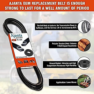 Ajanta OEM Replacement Belt (5/8x42) 112-0305 Compatible MTD754-0468, 954-0468 MTDAutodrive Step-Thru Lawn and Garden Tractors, 1999 and Newer, Toro112-0305 ToroLX420, LX423, LX425, LX460 and LX500