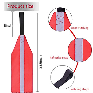 Emsiok 2 PCS Safety Travel Flag for Kayak Canoe Safety Flag Kayak Trailer Flag Kayak Travel Flag Kayak Accessories Safety Flag Reflective Kayak Warning Flag Red Safety Flag for Kayak Sup Towing