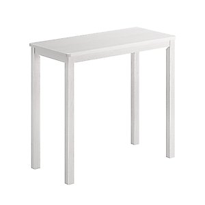 Max & Lily Modern Farmhouse Wood Desk, White Wash