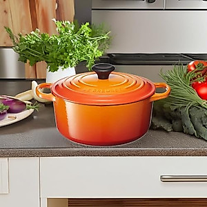 Le Creuset Enameled Cast Iron Signature Round Dutch Oven, 4.5 qt., Flame
