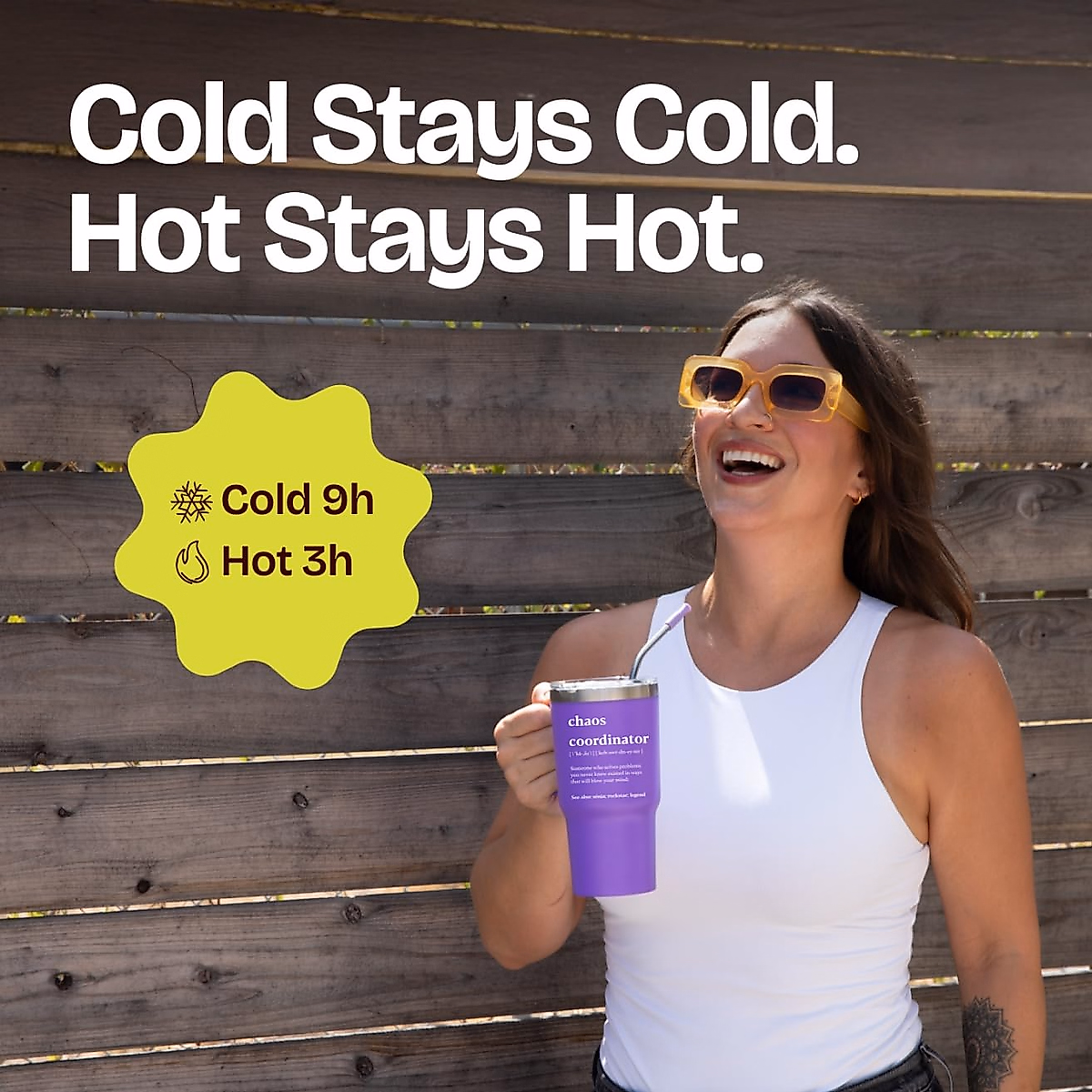 Chaos Coordinator Gifts for Women - Chaos Coordinator Tumbler Mug 20oz with Handle Purple Gifts for Women Boss Lady Gifts for Women Teacher Appreciation Gifts Baskets for Women Nurse Manager Gifts