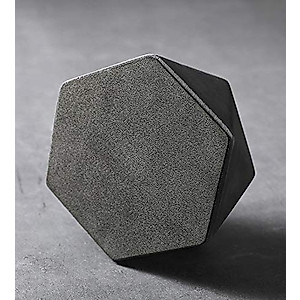 FREELOVE Concrete Ashtray with Lid & Stainless Steel Ashtrays for Cigarettes, Accelerated Cement Ash Tray Raw Weed Smoking Holders Indoor Outdoor Patio Home Office Cool Geometry Decor, Black-Gold A