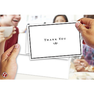 Thank You Greeting Cards and Envelopes – Thank You Notes for Small Business, Weddings, Christmas, Holidays, Birthdays, Baby Bridal Showers, Graduation, All Occasion – 4.25" x 5.5" – 25 per Pack