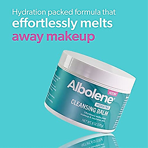 Albolene Cleansing Balm, Hydrating Makeup Remover and Face Wash with Shea Butter and Jojoba Oil, 6 fl oz