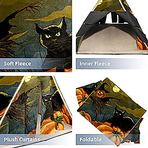 RATGDN Small Pet Hideout Scary Halloween Pumpkin Hamster House Guinea Pig Playhouse for Dwarf Rabbits Hedgehogs Chinchillas