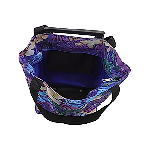 Folding Shopping Cart, Large Capacity Reusable Waterproof Grocery Cart with Removable Bag, Washable Durable Collapsible Shopping Bag with Wheels, 600D Strong Heavy Duty Utility Cart for Travel Camping