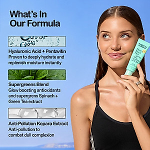 EVERYDAY HUMANS SPF30 PA +++ Sheer Sunscreen Serum Primer, 1.7oz | Light Glow Finish with Hyaluronic Acid | Make-Up Primer SPF Moisturizer For All Skin Types | Resting Beach Face